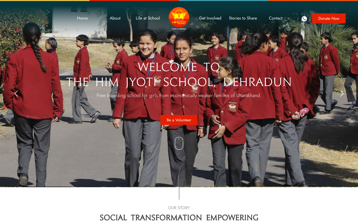 Empowering Girls’ Education: Him Jyoti School’s New Website by Codenbrand